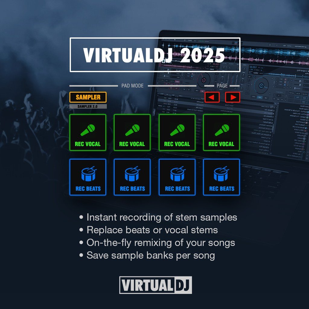 VirtualDJ 2025 StemSwap ¡SAMPLER de STEMS! | Electronica Positiva